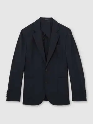 REISS Tailored Fit Wool Single-breasted Travel Suit Blazer