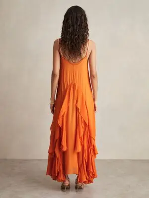 REISS Ruffled Maxi Dress