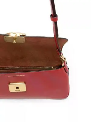 COACH Logo-plaque Leather Shoulder Bag