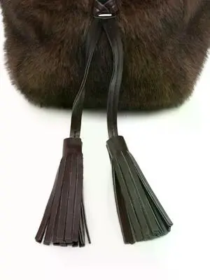 P.a.r.o.s.h Faux-fur Clutch Bag With Tassel Detail