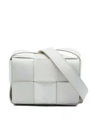 Bottega Veneta Candy Nappa Intrecciato Crossbody Bag - White