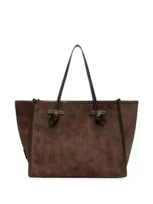 GIANNI CHIARINI Marcella Suede Tote Bag - Brown