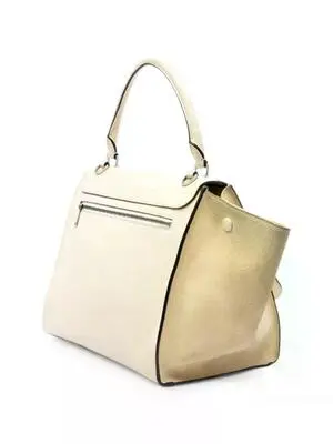 Celine 2013 Medium Bicolor Calfskin And Suede Trapeze Satchel - Brown