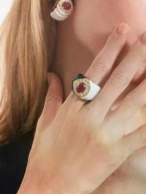 ANDREOLI Ruby And Diamond Ring - Gold