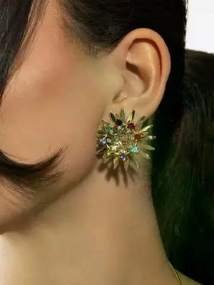 CAROL KAUFFMANN Mandala Multi-stone Earrings