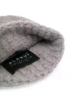 Alanui Ribbed-knit Cashmere Beanie Hat