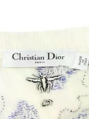 Dior Around The World" Embroidered Cashmere Sweater