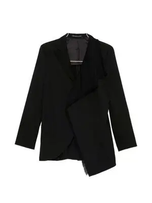 Yohji Yamamoto Asymmetric Frayed-edge Jacket
