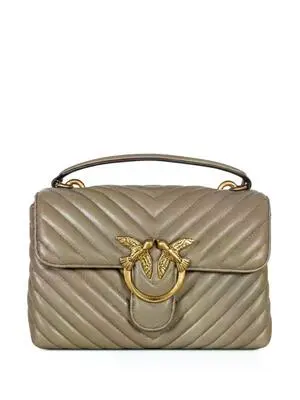 Pinko Love Lady Puff Chevron-quilted Shoulder Bag - Grey