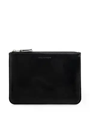 Comme Des Garçons Mirror-inside Logo-print Leather Wallet