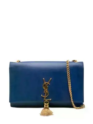 Saint Laurent Monogram Kate Tassel Crossbody Bag - Blue
