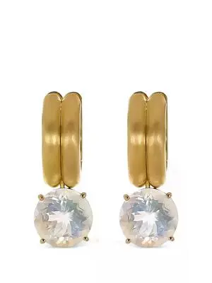Irene Neuwirth Moonstone Earrings - Gold