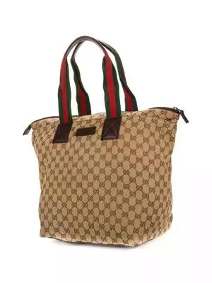Gucci Gg Supreme Canvas Tote Bag With Web Detail