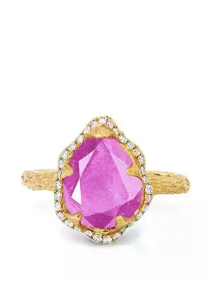 LOGAN HOLLOWELL Baby Queen Pink Sapphire And Diamond Ring - Gold