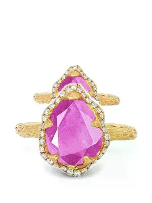 LOGAN HOLLOWELL Baby Queen Pink Sapphire And Diamond Ring - Gold