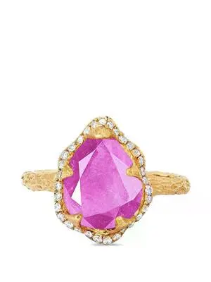 LOGAN HOLLOWELL Baby Queen Pink Sapphire And Diamond Ring - Gold