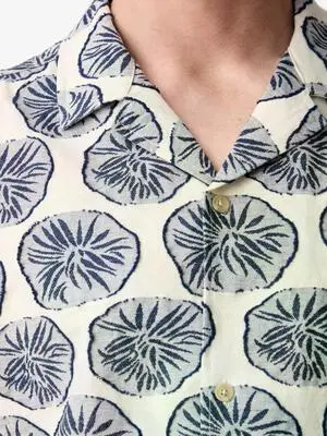 LES DEUX Dahlia Floral-pattern Short-sleeved Shirt
