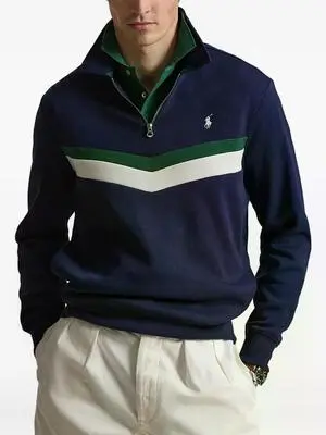 Polo Ralph Lauren Chevron-stripe Quarter-zip Polo Shirt