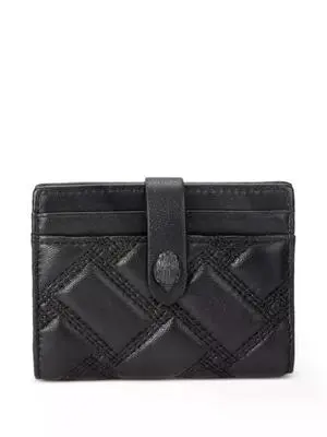 Kurt Geiger Quilted Eagle-plaque Card Holder - Black