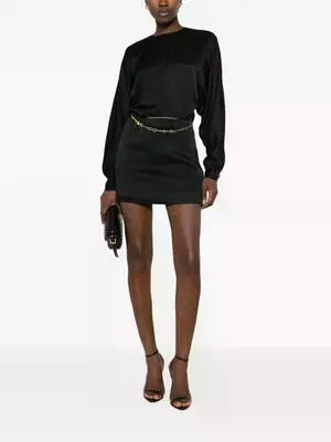 Saint Laurent Chain-link Open-back Mini Dress