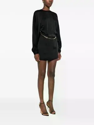 Saint Laurent Chain-link Open-back Mini Dress