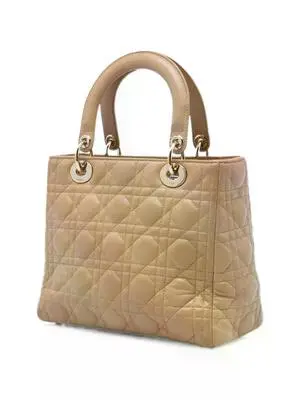 Dior 2012 Medium Lambskin Cannage Lady Satchel