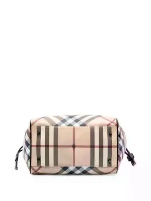 Burberry 2000-2017 Supernova Check Coated Canvas Bilmore Tote Bag