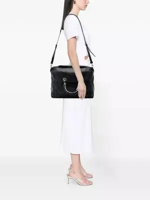 Dior 2009 Large Lambskin Cannage Polochon Granville Satchel - Black