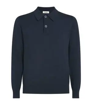 Sandro Long-sleeve Polo Shirt - Blue