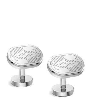 Cartier Engraved Cufflinks & Tie Clips