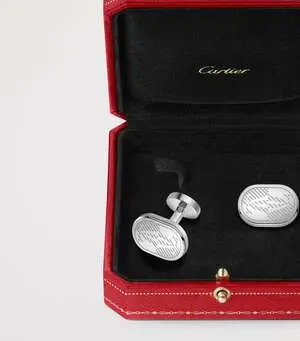 Cartier Sterling Double C De Cufflinks
