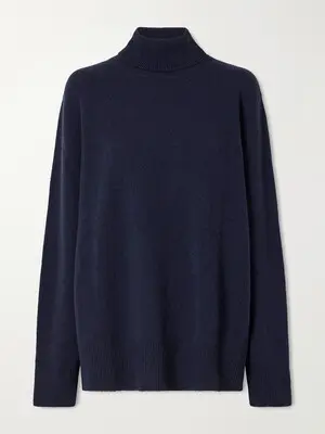 THE ROW Stepny Wool And Cashmere-blend Turtleneck Sweater - Blue