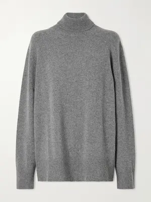 THE ROW Stepny Wool And Cashmere-blend Turtleneck Sweater - Gray