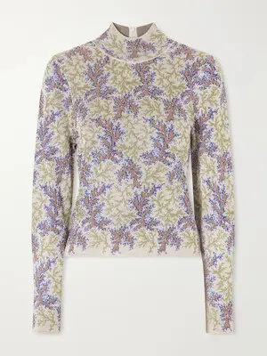 Rabanne Intarsia-knit Turtleneck Sweater - Multi