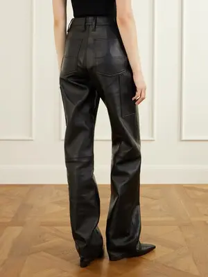 Altuzarra Mills Leather Straight-leg Pants