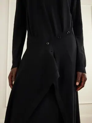 LEMAIRE Buttoned Wool-blend Knitted Midi Dress