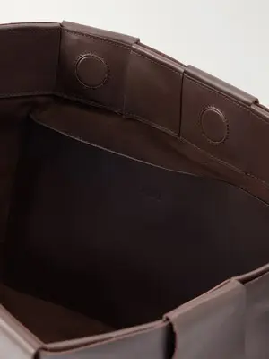 ST. AGNI Woven Large Leather Tote