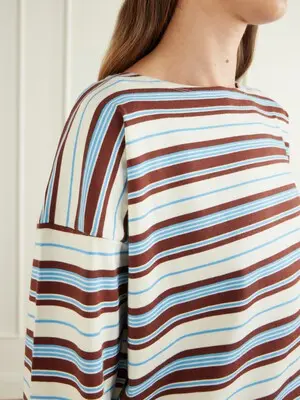 Posse Nadine Striped Cotton-jersey Shirt