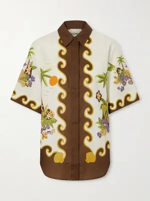 ALEMAIS Island Cove Printed Linen Shirt