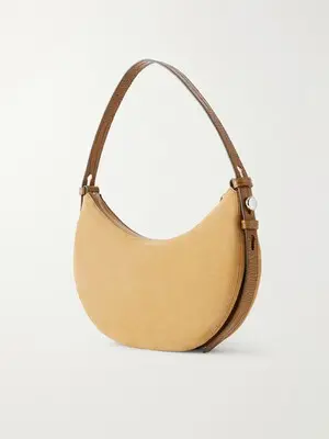 Tory Burch Romy Leather-trimmed Suede Shoulder Bag
