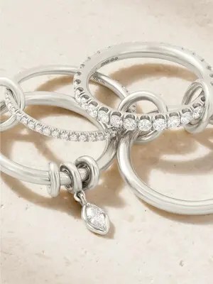 SPINELLI KILCOLLIN Sterling And Diamond 'inara' Ring Set