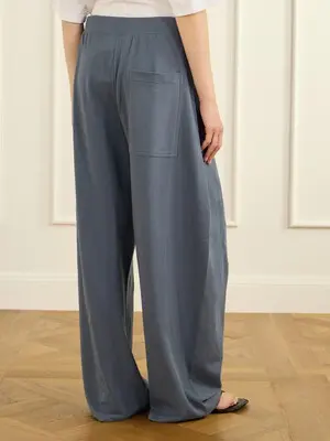 Tibi Cotton Jersey Wide-leg Track Pants