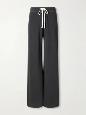 JAMES PERSE Cotton Wide-leg Track Pants - Gray
