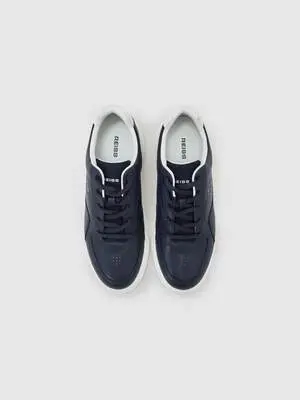 REISS Bonded-leather Chunky Sole Trainers
