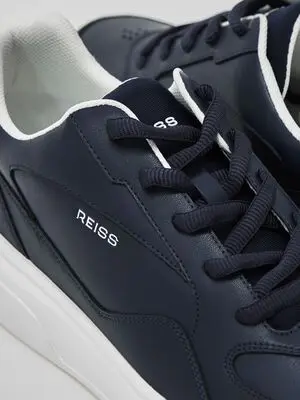 REISS Bonded-leather Chunky Sole Trainers