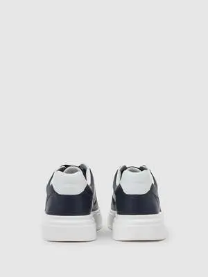 REISS Bonded-leather Chunky Sole Trainers