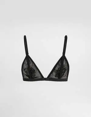 Dolce & Gabbana Tulle And Lace Bra Underwear