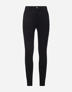 Dolce & Gabbana 5-pocket Stretch Cavalry Twill Leggings Pants And Shorts - Black