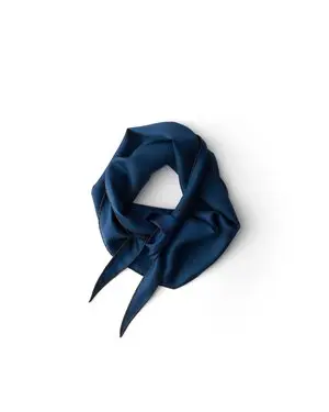 Prada Printed Twill Scarf - Navy