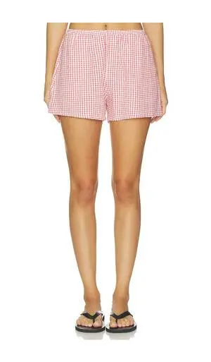 Donni. X Revolve The Cotton Gingham Tap Short In . Also - Red